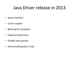 Cassandra Day SV 2014: Netflix’s Astyanax Java Client Driver for Apache Cassandra | PDF ...