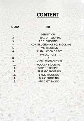 Types of Flooring | PPTX