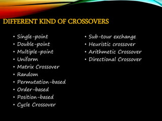 MACHINE LEARNING - GENETIC ALGORITHM | PPTX