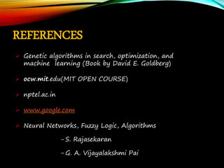 MACHINE LEARNING - GENETIC ALGORITHM | PPTX