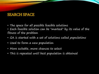 MACHINE LEARNING - GENETIC ALGORITHM | PPTX