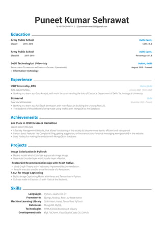 Puneet kumar s_cv_step | PDF