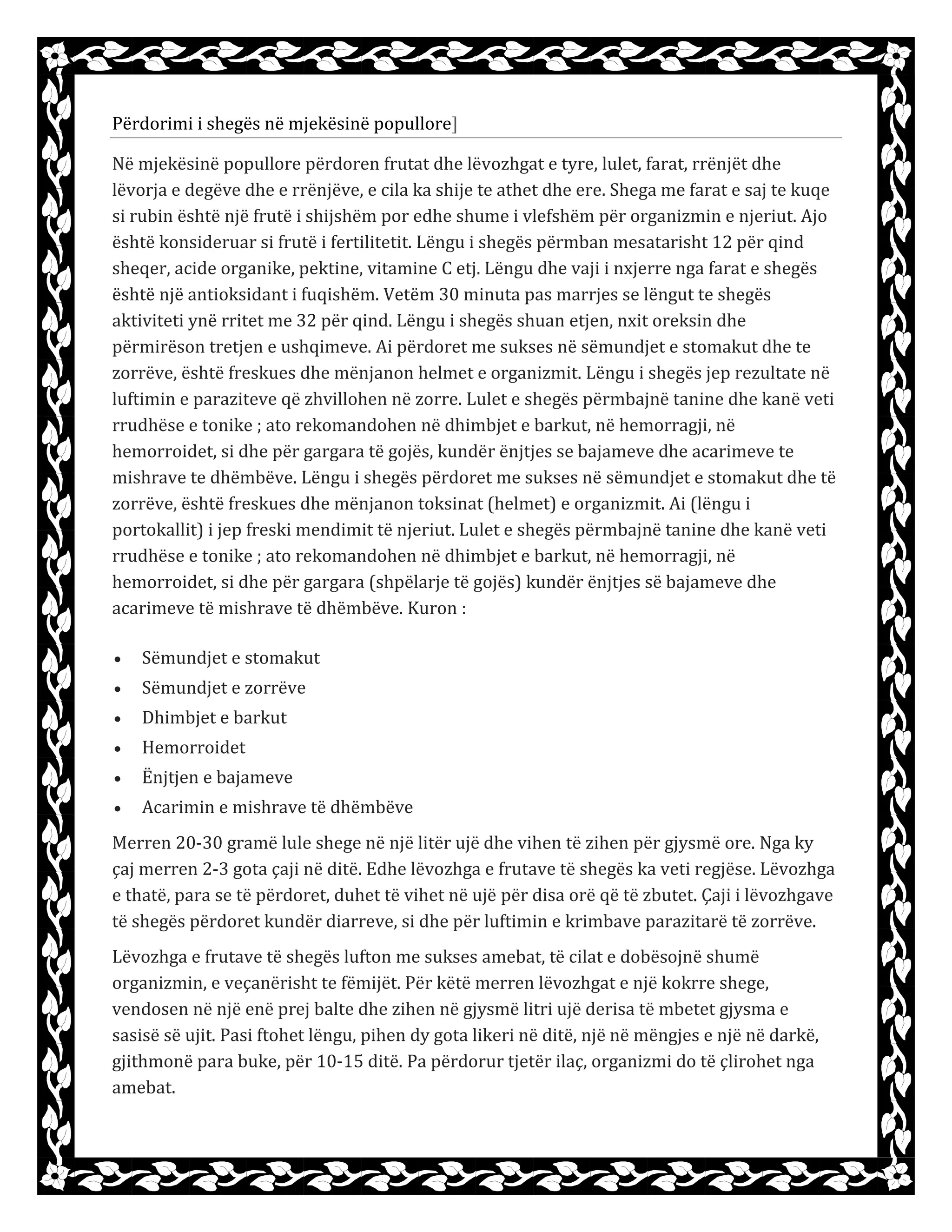 Percaktimi i perberjes florestike ne nje zone te caktuar. | DOCX