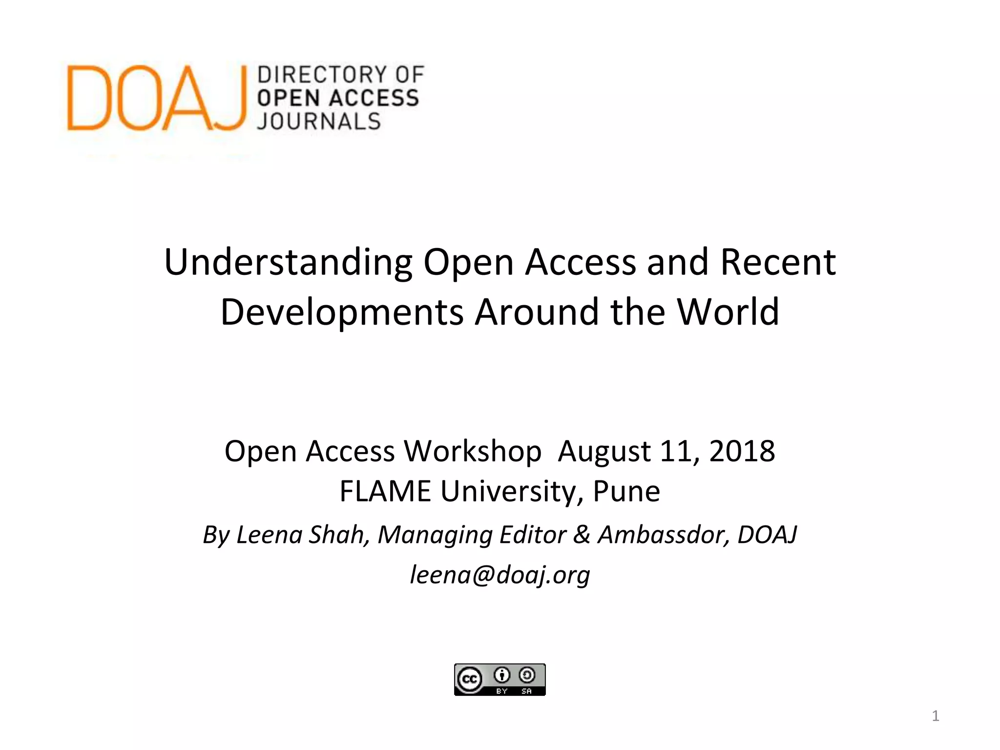 Understanding Open Access and Recent Developments Around the World | PPTX | Publishing Industry ...