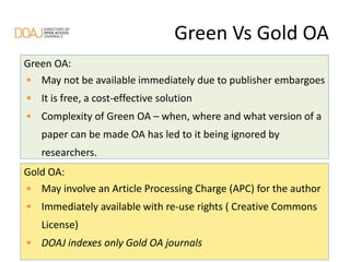 Understanding Open Access and Recent Developments Around the World ...