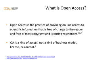 Understanding Open Access and Recent Developments Around the World ...