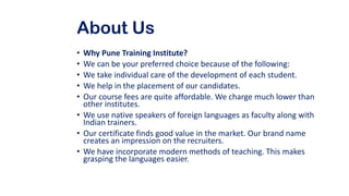 Pune training institute ppt | PPT