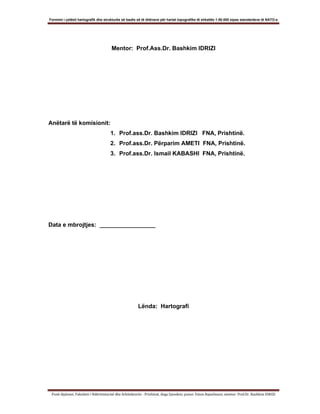 Formimi i çelesit topgrafik digjital dhe struktures se bazes se te ...