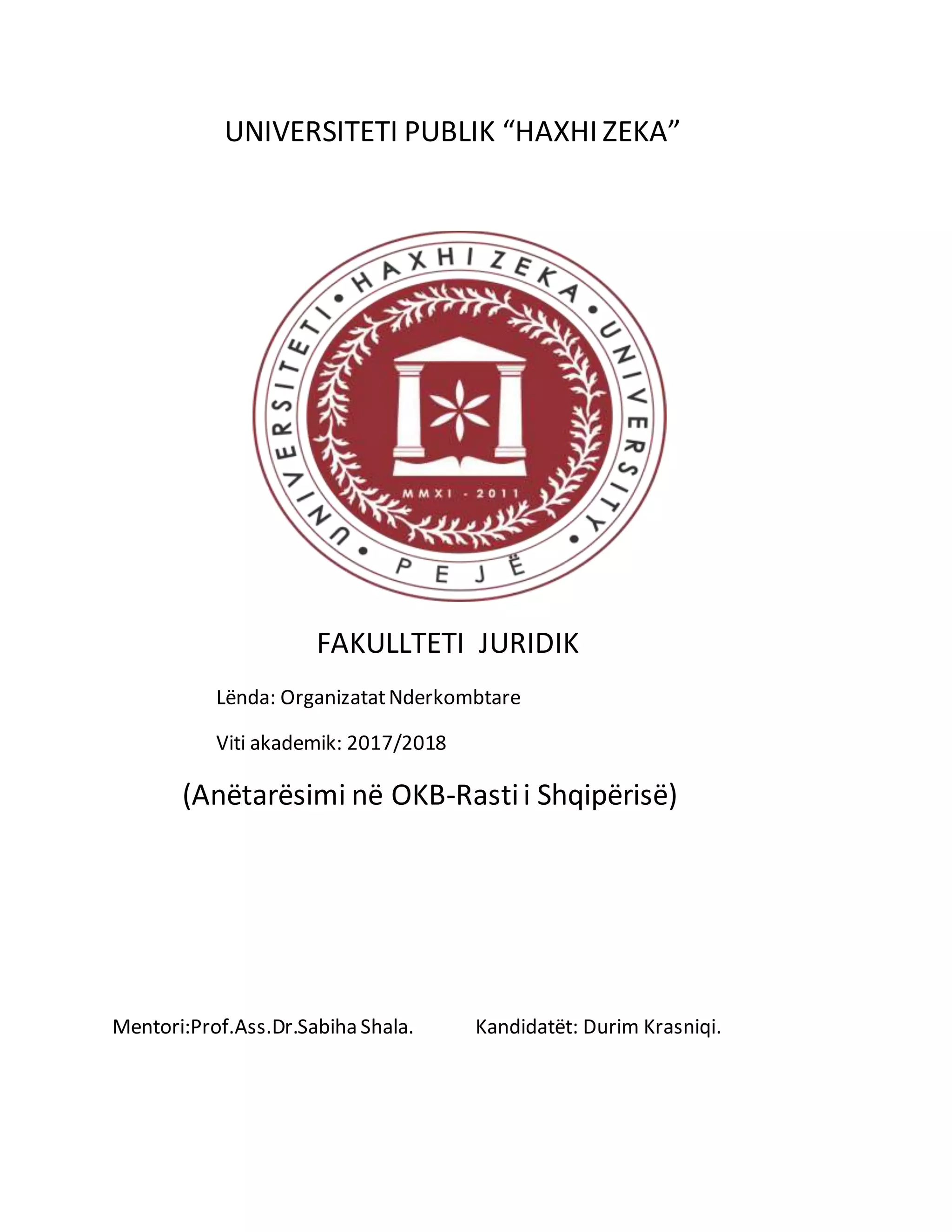 Shqiperia ne OKB | DOCX