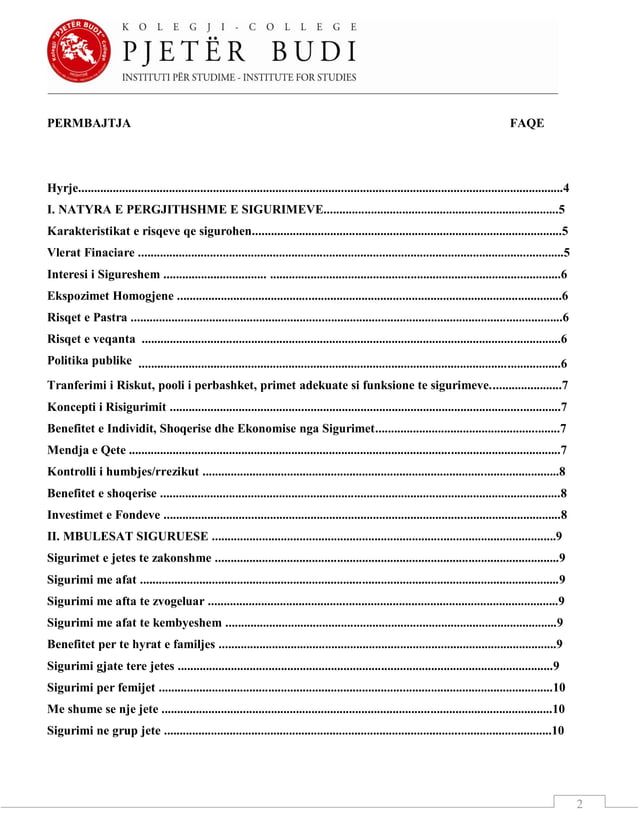 Punim seminarik hyrje ne sigurime