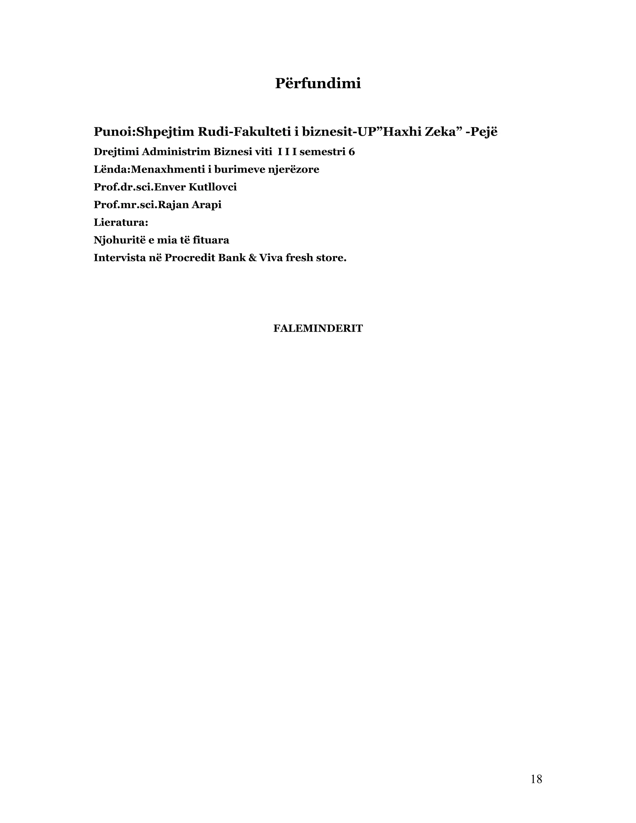 Punim seminarik menaxhimi i resurseve humane-rekrutimi | DOC