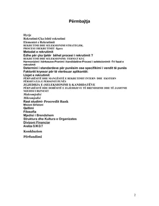 Punim seminarik menaxhimi i resurseve humane-rekrutimi | DOC