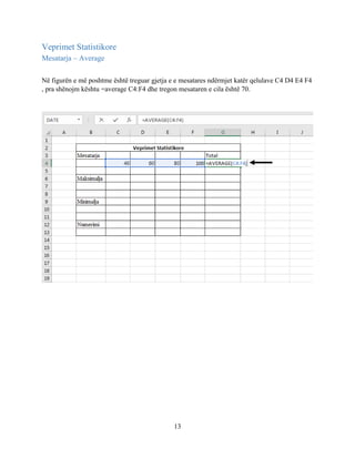 Punim seminarik excel 2016 | PDF