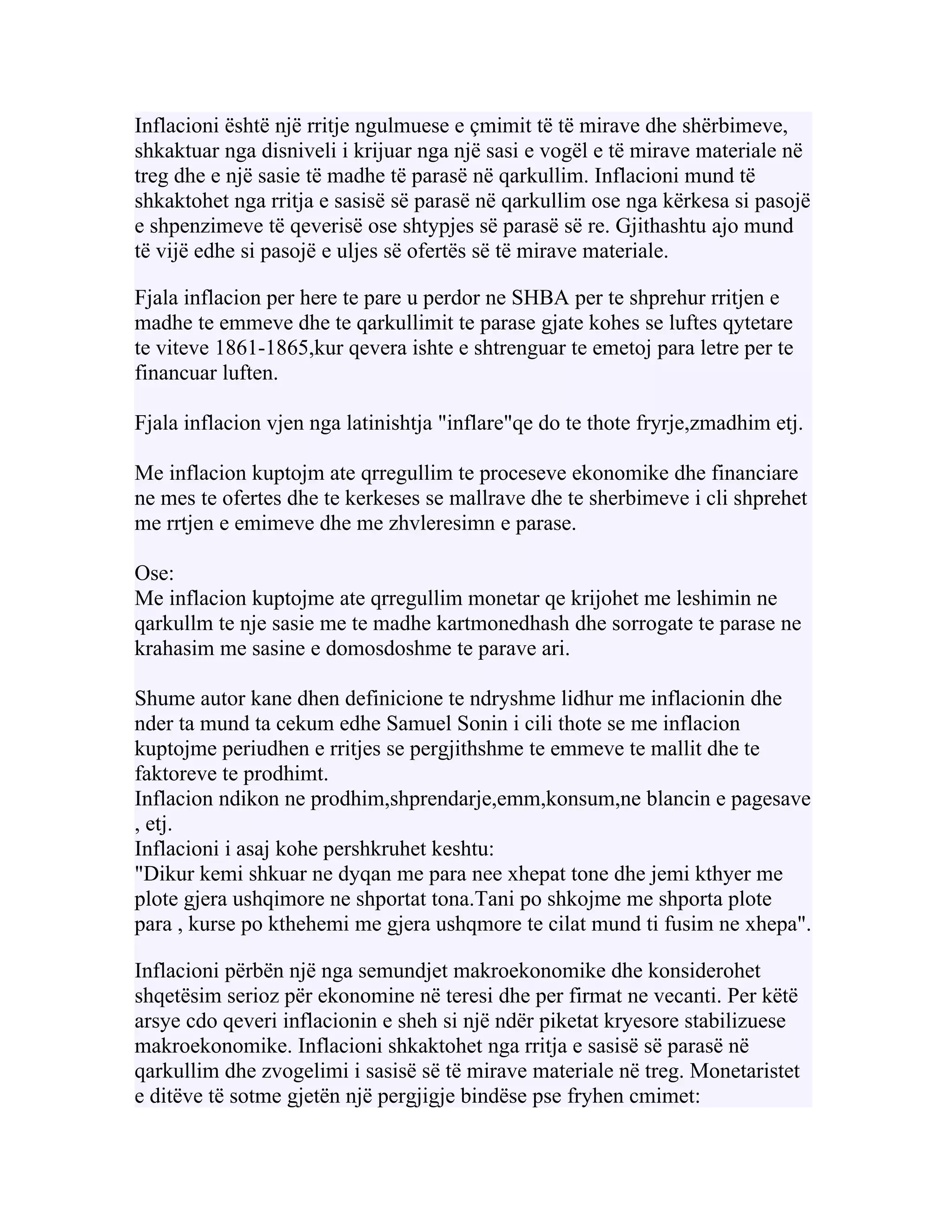 Punim seminarik inflacioni | DOC