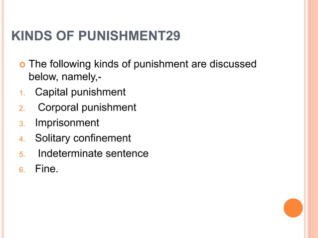 Punishment | PPTX | Crime & Harmful Acts to Individuals, Society ...