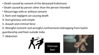 Punishments and offences explained in Indian Penal Code (Easy notes) | PDF