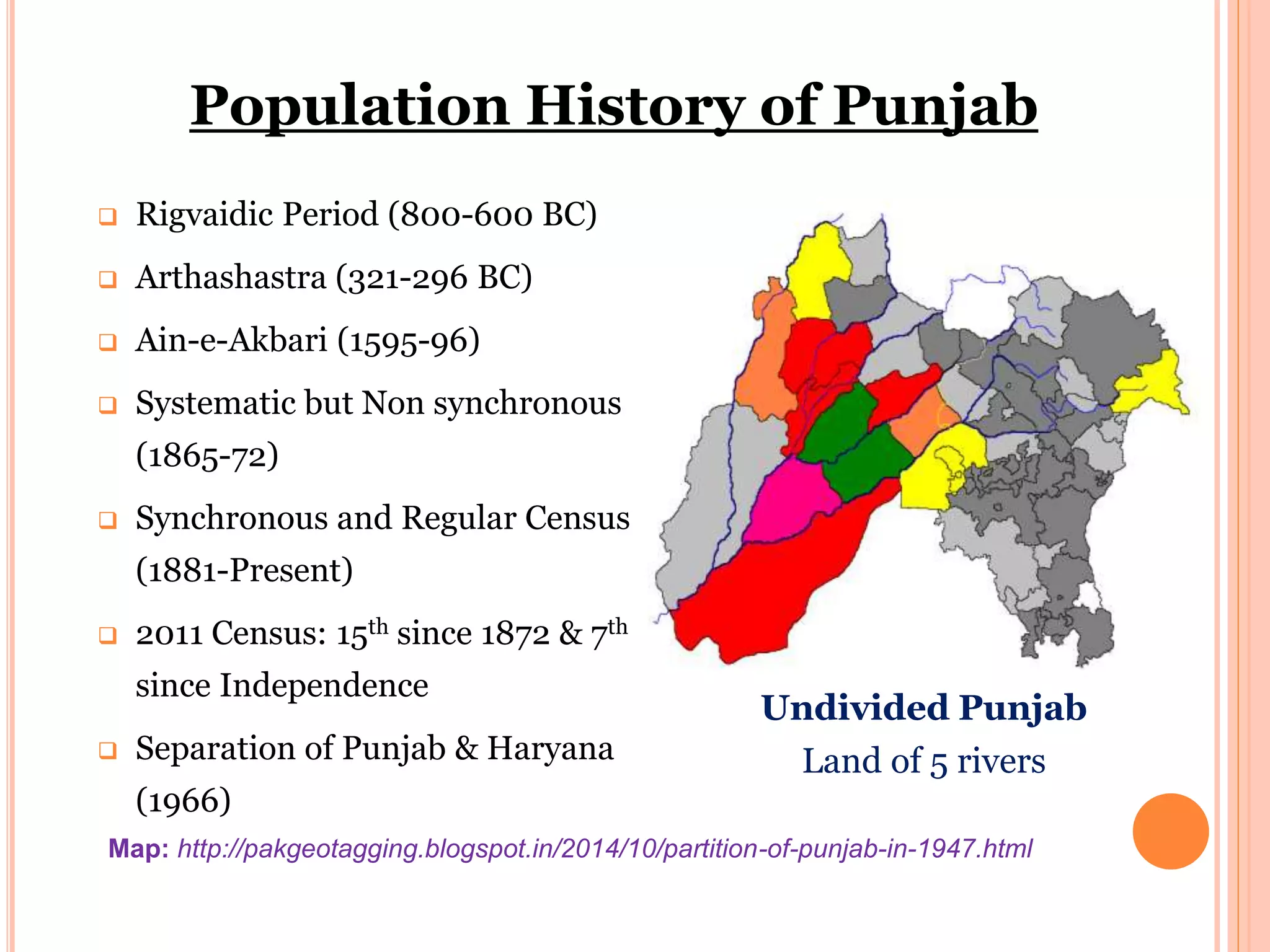 Demographic Profile of Punjab (India, 2011) | PPTX