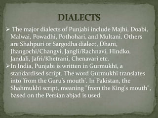 PUNJABI LANGUAGE | PPTX