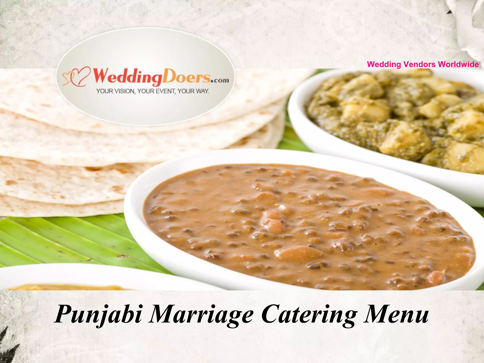 Punjabi Marriage Catering Menu | PPT