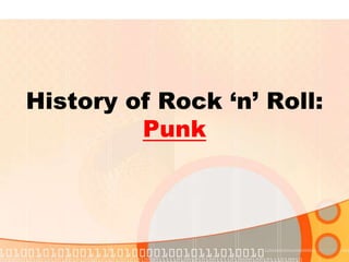 Punk Rock and New Wave Music Slides for Music Appreciation | PPTX