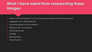 Punk rock photos – body language and facial expressions part 2 | PPTX