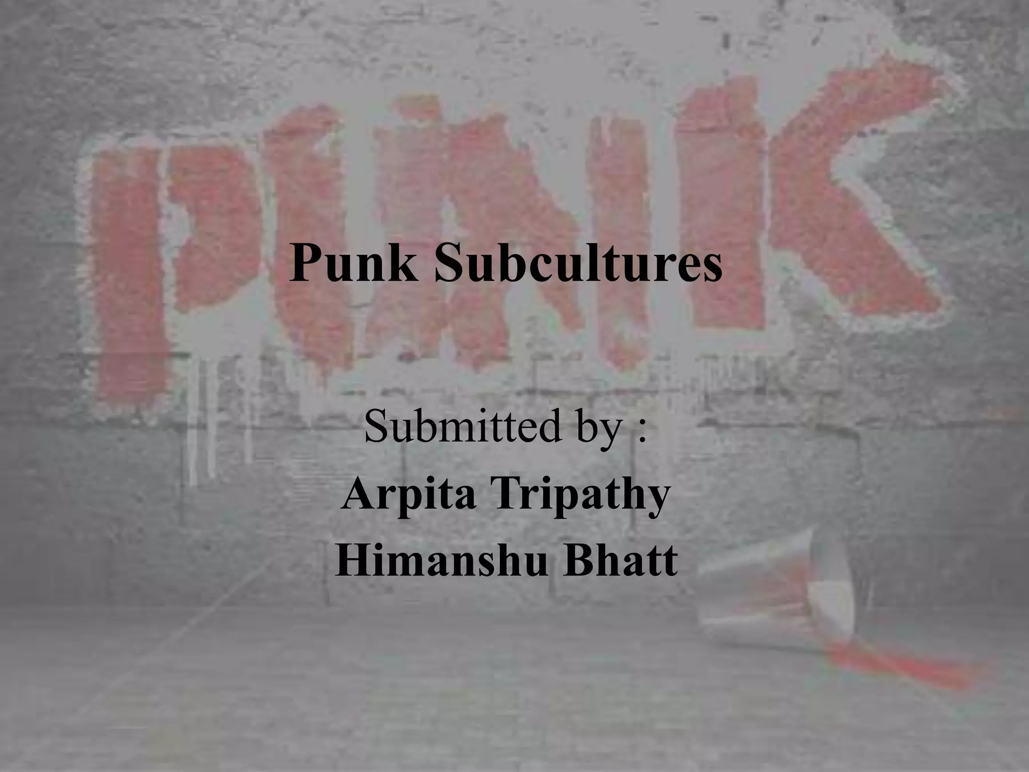 Punk subculture | PPTX