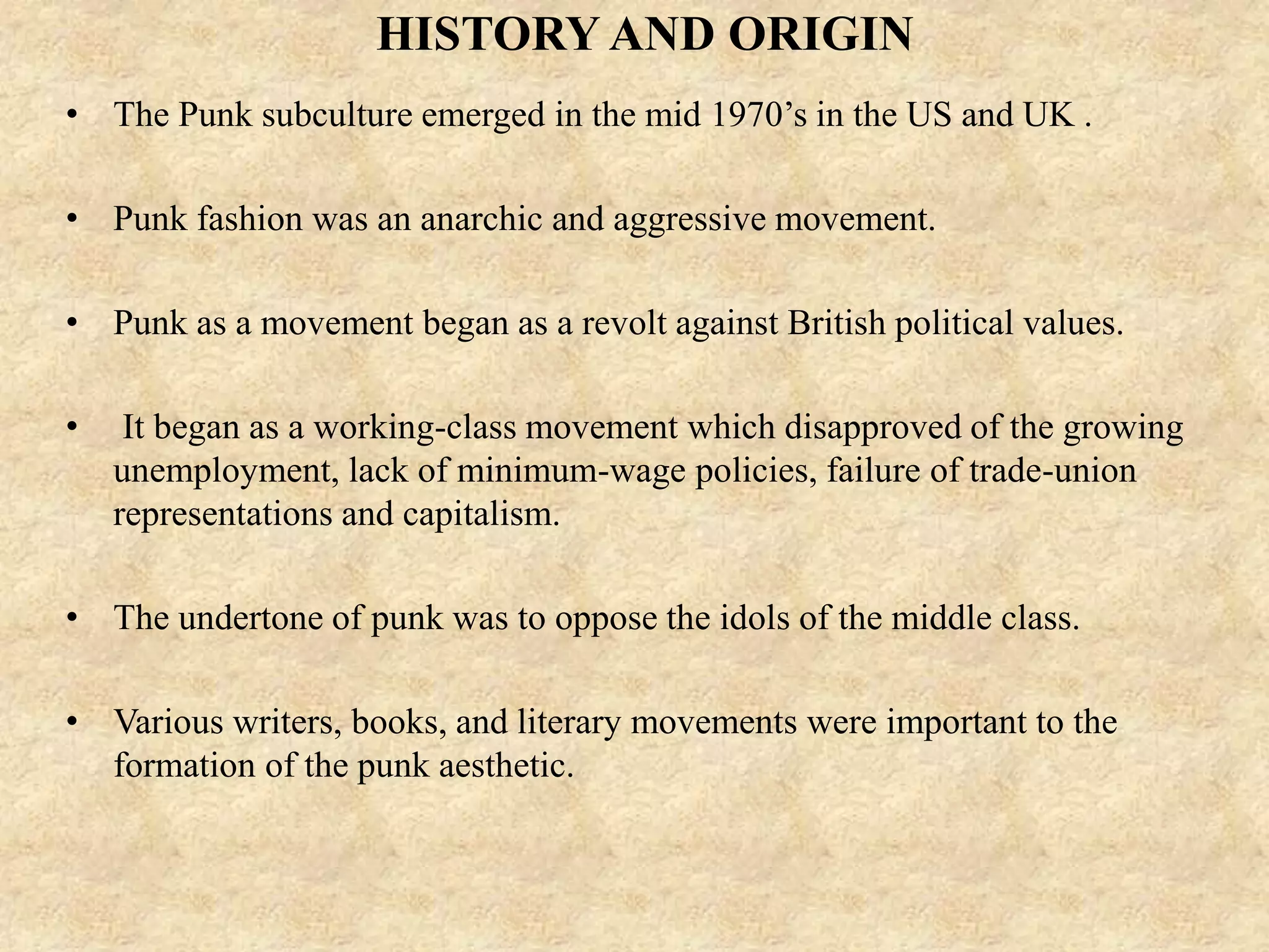 Punk subculture | PPTX