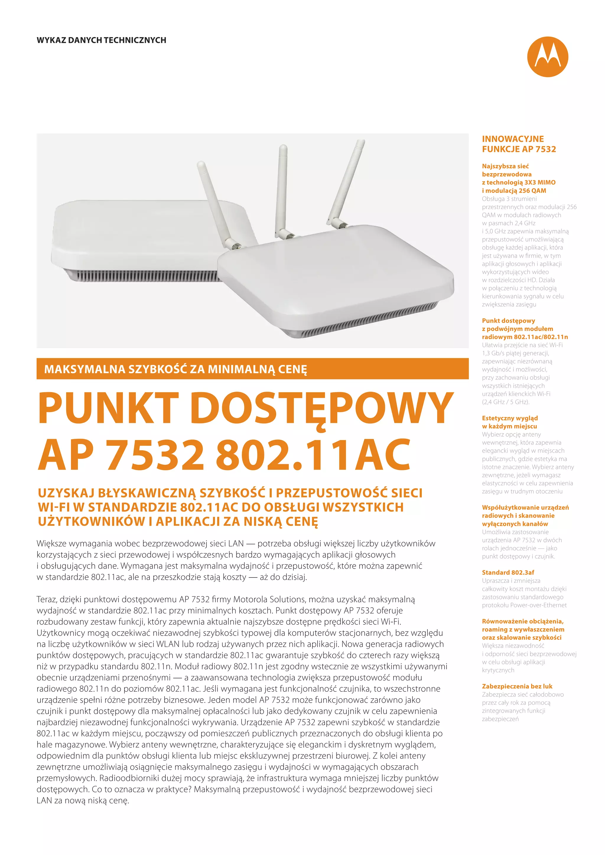 Punkt dostepowy Motorola AP7532 | PDF