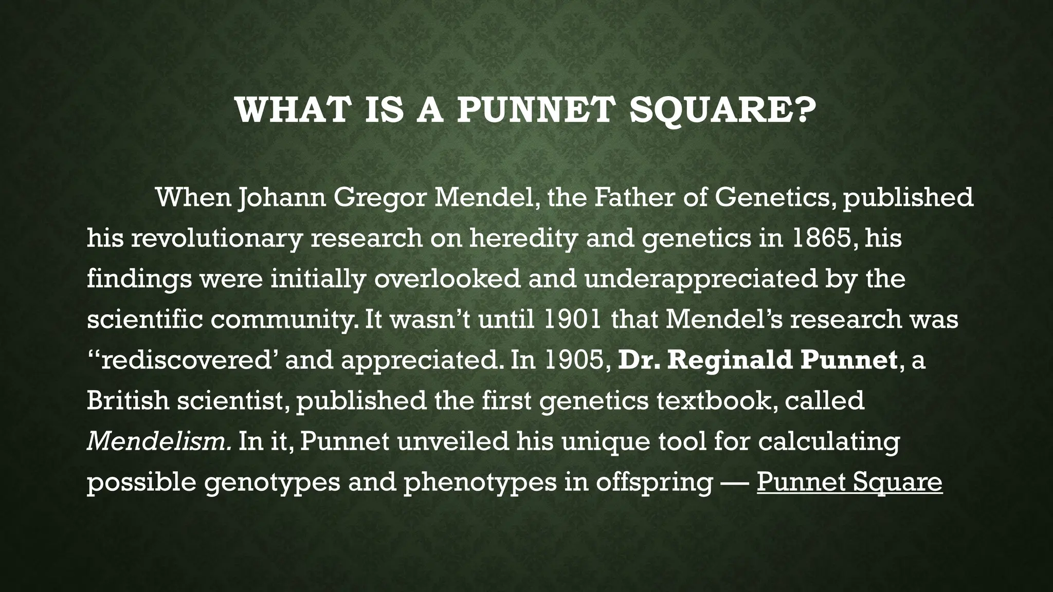 PunnetSquare ppt genetics for better understanding | PPT PunnetSquare ppt genetics for better understanding | PPT