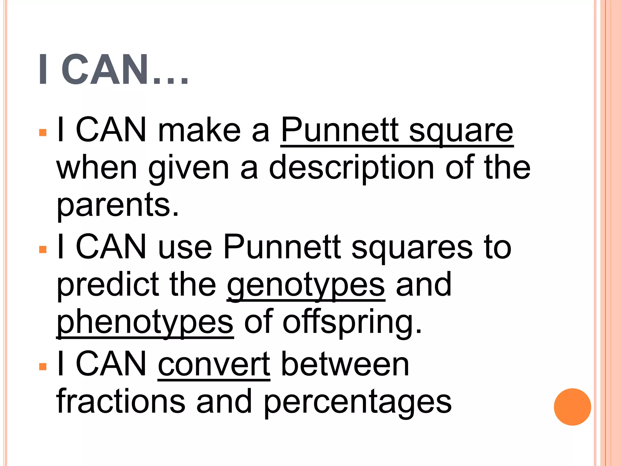 Punnett squares day 1 im notes | PPT