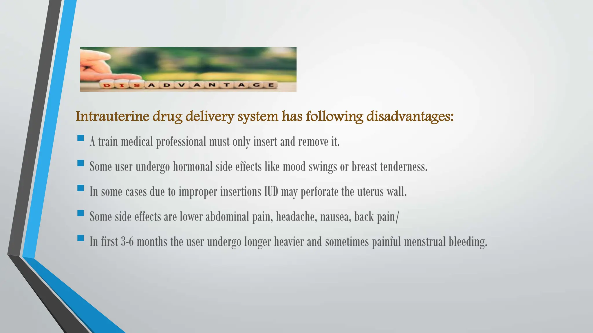 Intrauterine drug delivery system seventh sem | PDF