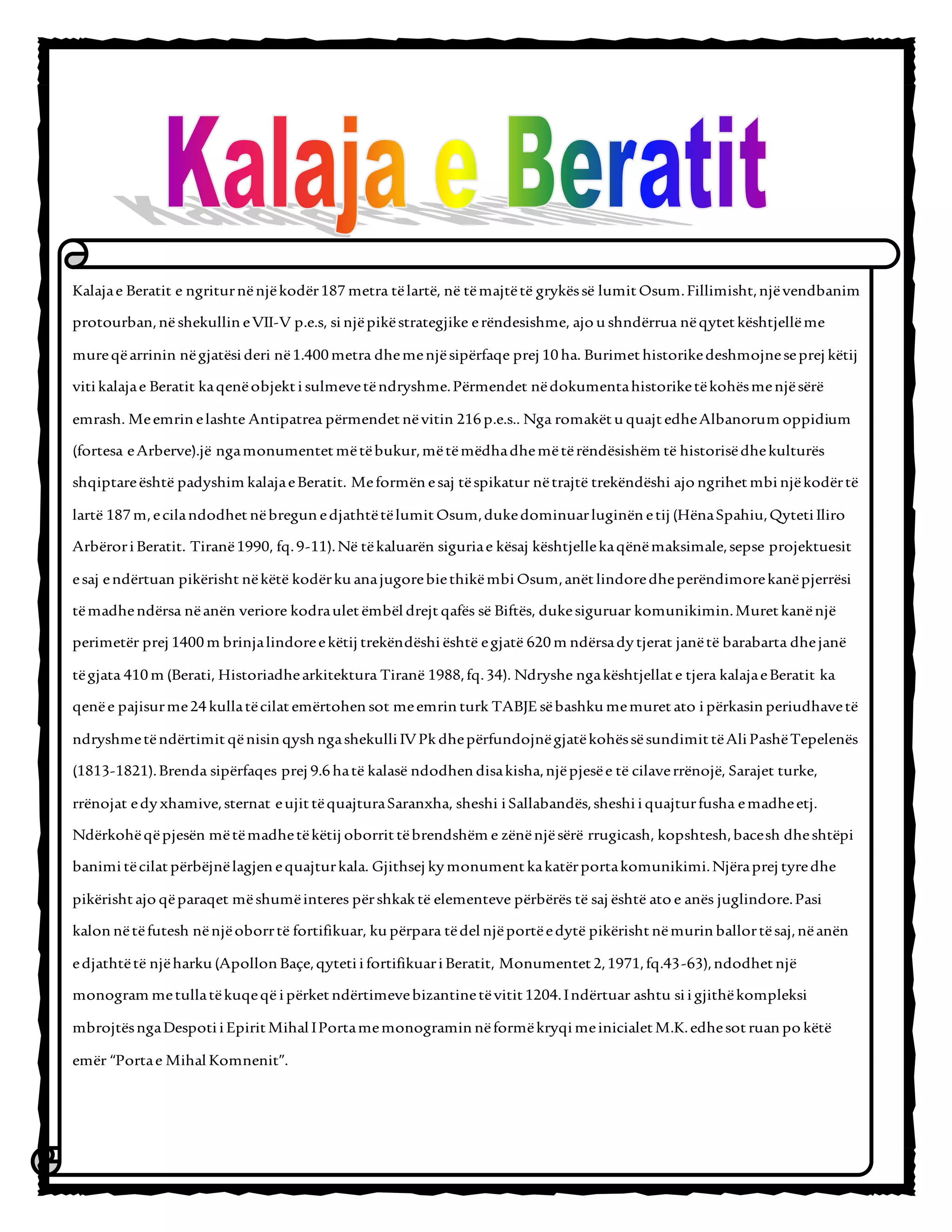 Kalate dhe historiku i tye | PDF