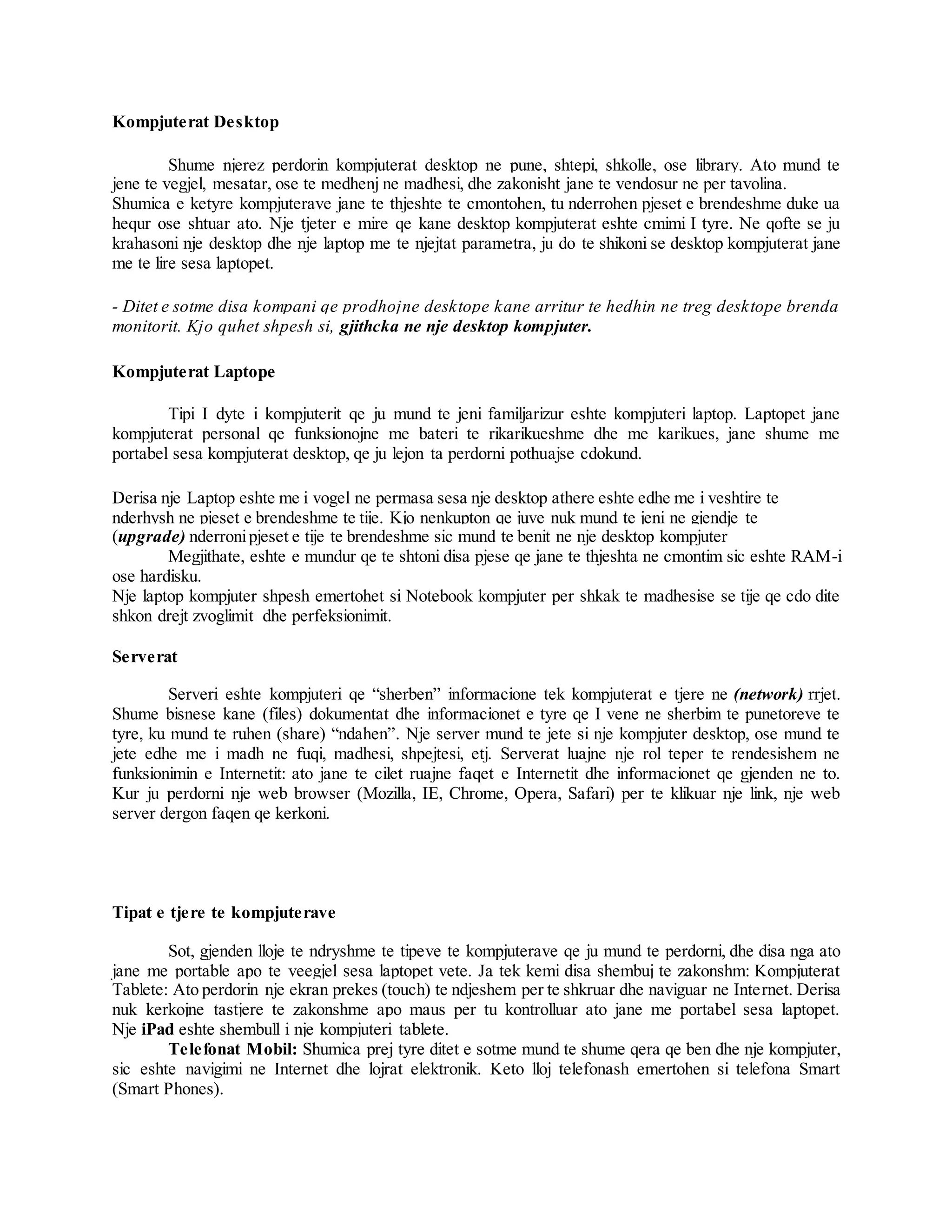 Njohuri baze per kompjutera | DOCX