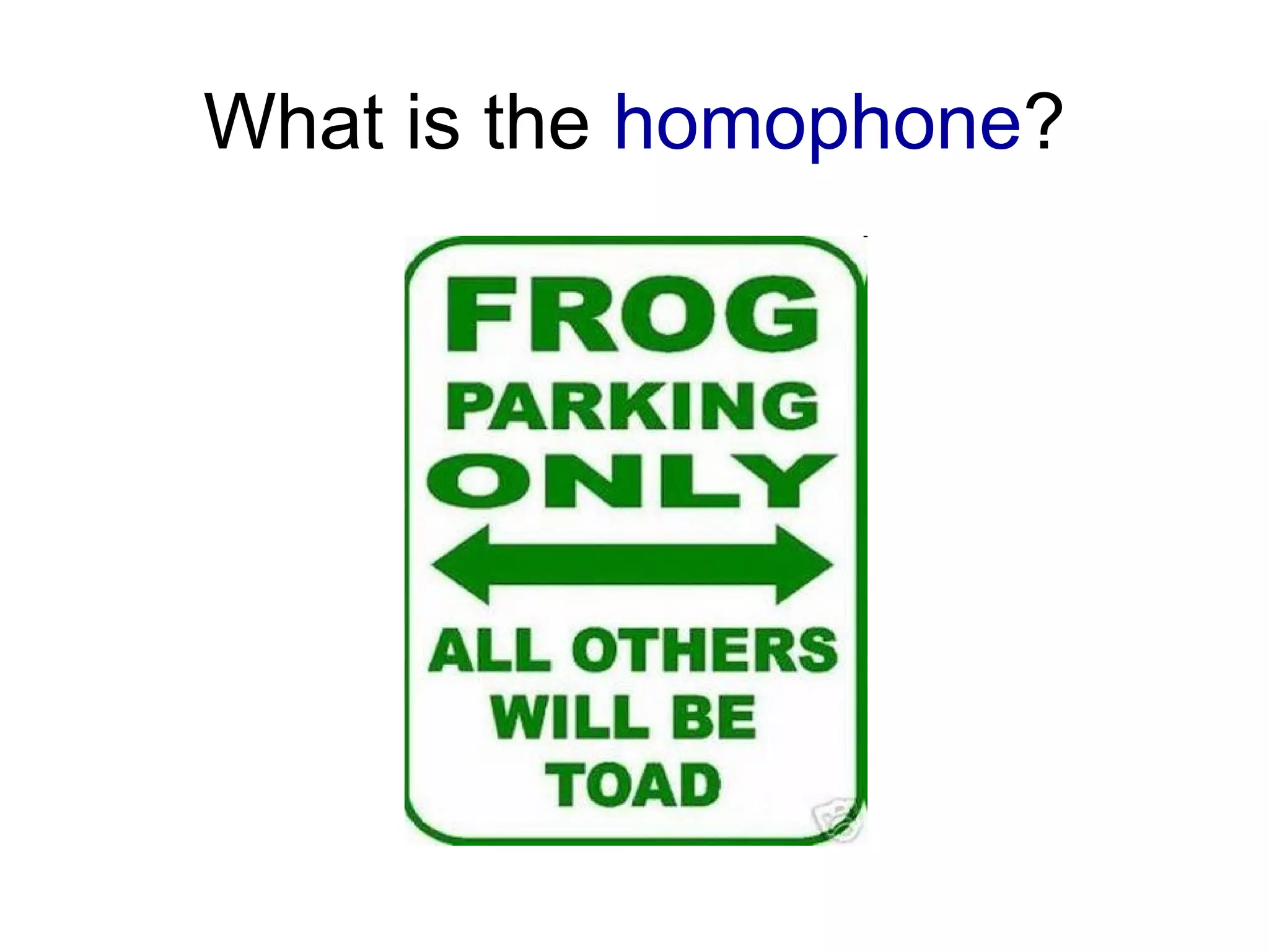 Puns - Homophones and Homonyms | PPT