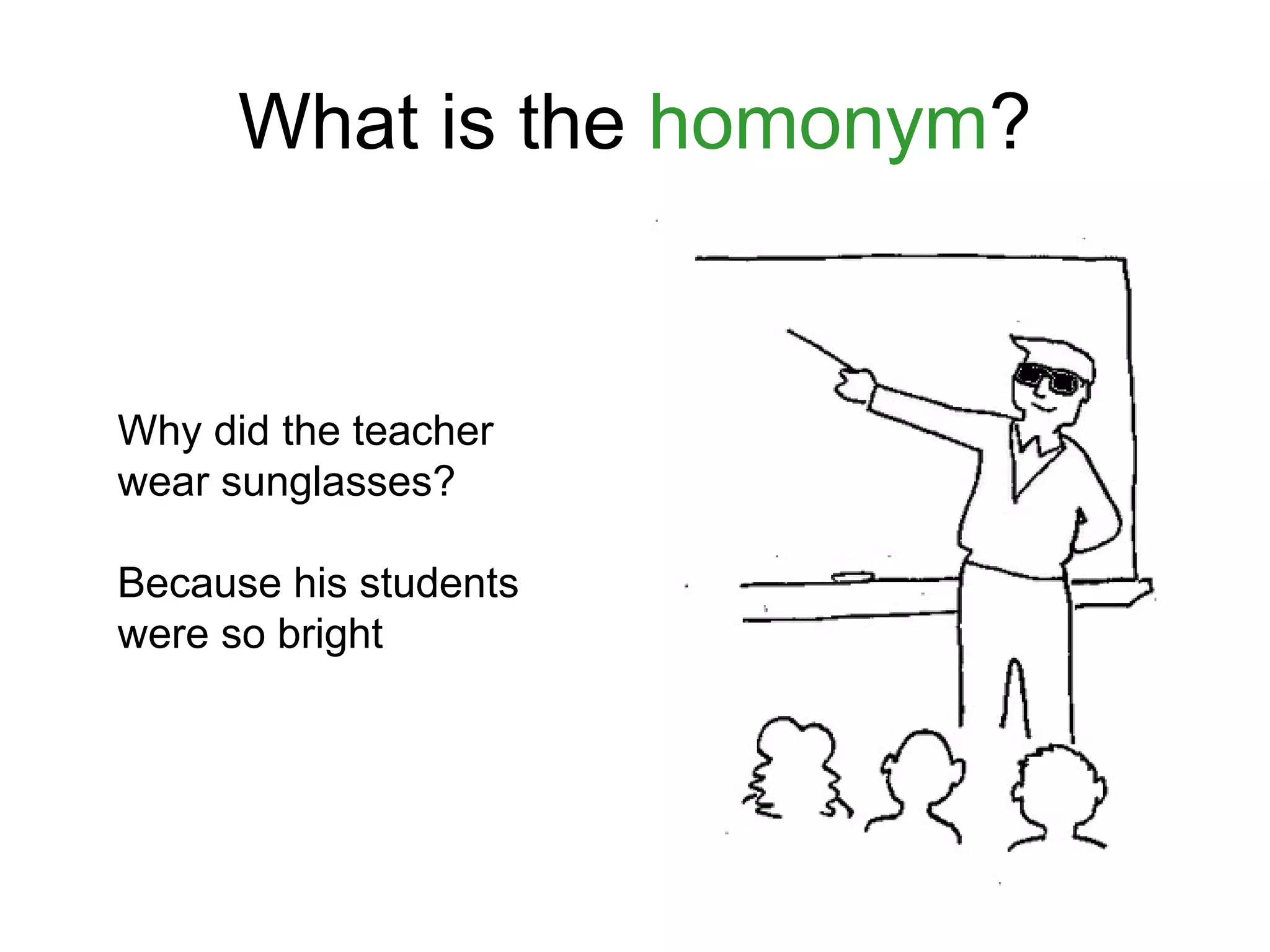 Puns - Homophones and Homonyms | PPT