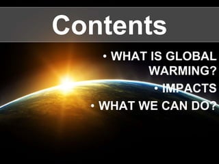 Global Warming and its effects | PPTX
