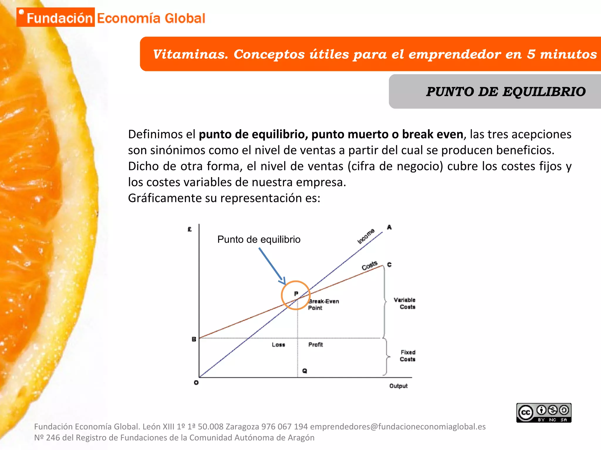 Punto de equilibrio (break even) | PPT