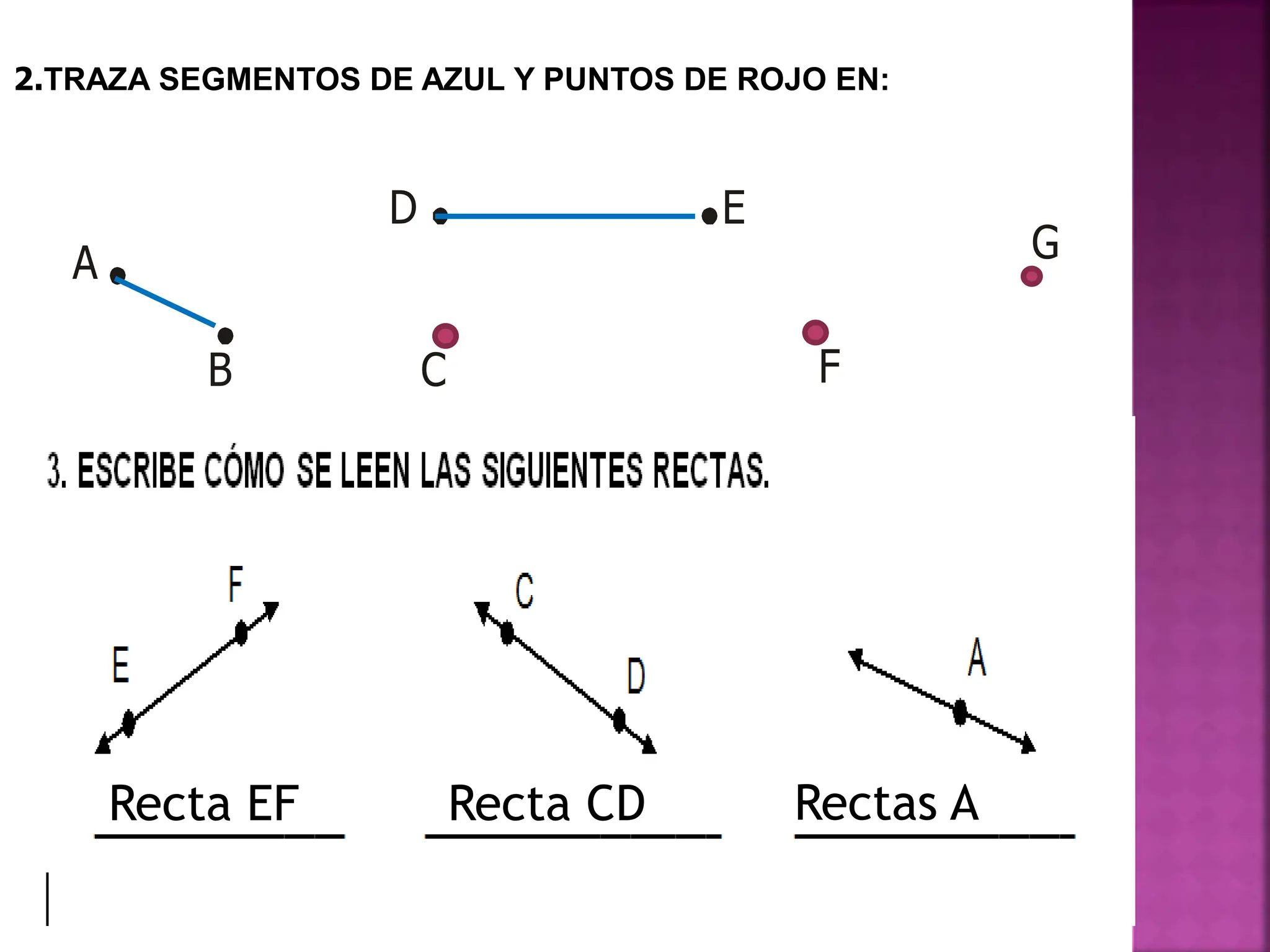 Punto,rectas ,rayos y segmentos; Geometría cuarto de primaria.pptx