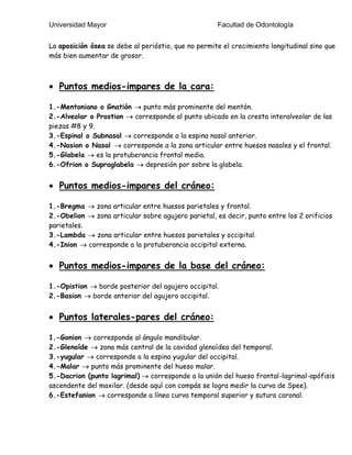Puntos craneometricos | PDF