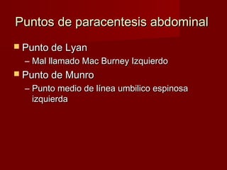 Puntos dolorosos abdominales | PPT