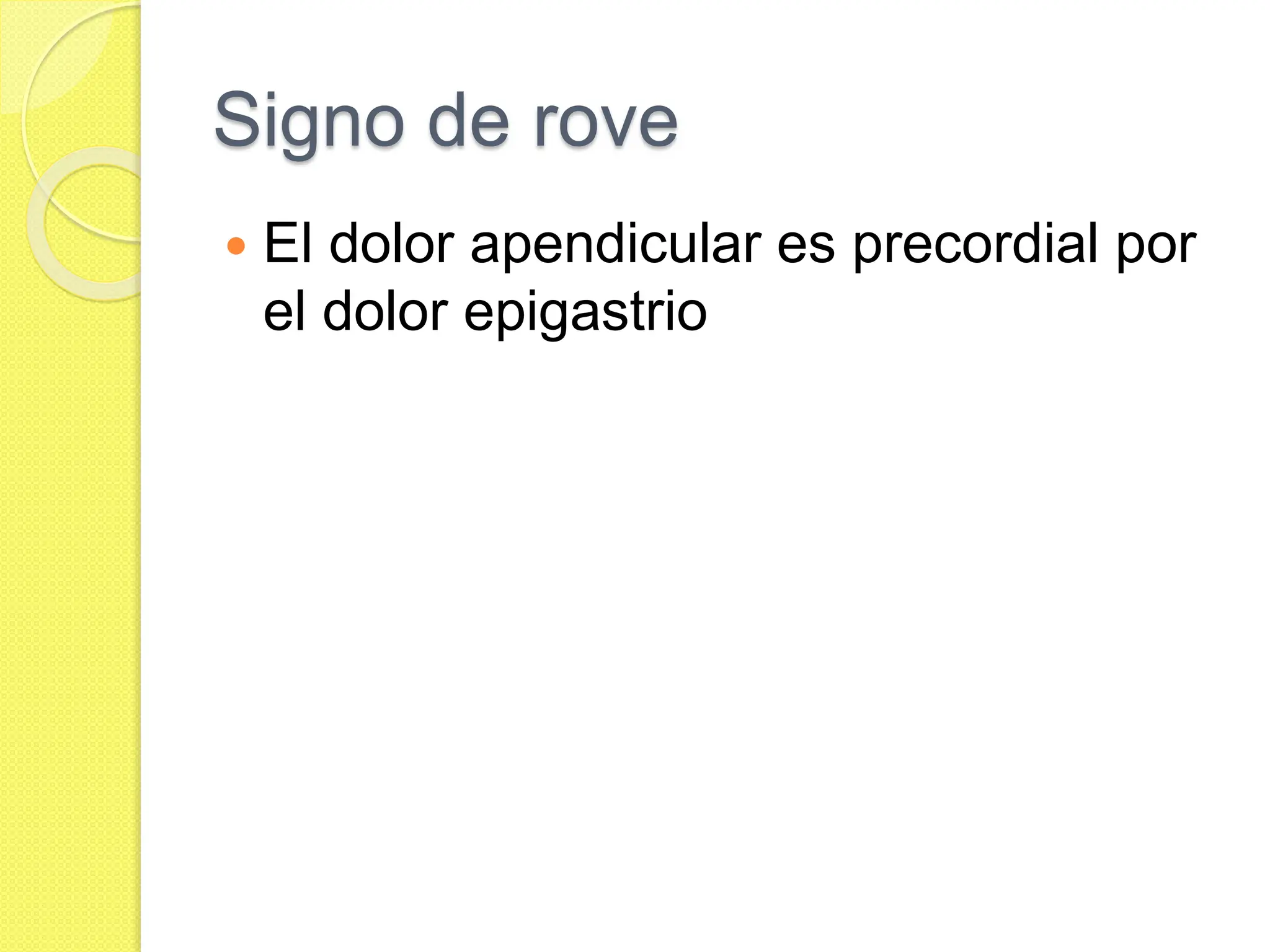Signos apendiculares para diagnosticar apendicitis | PPT