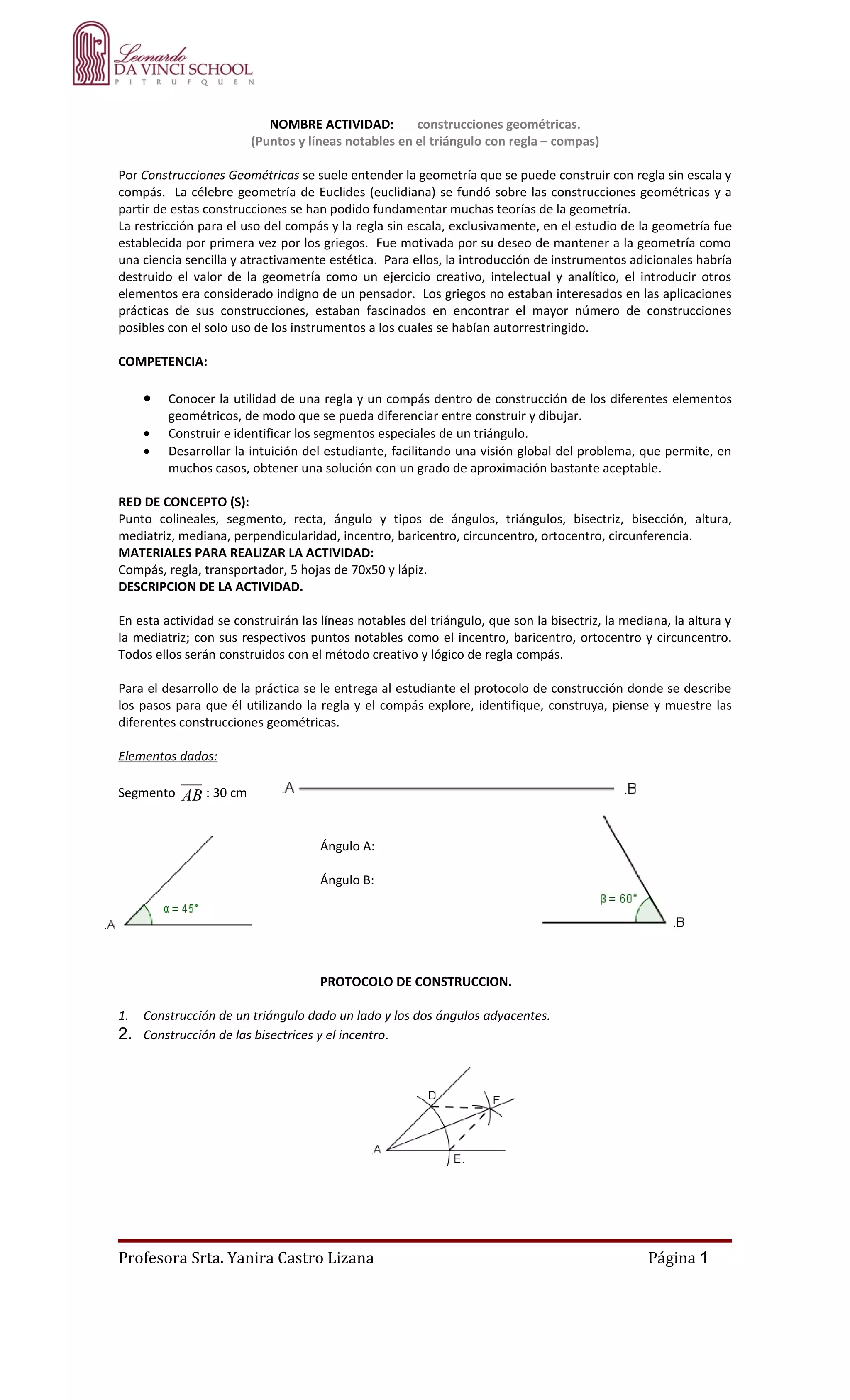 Construcción con regla y compás | DOC