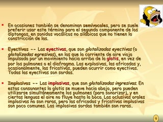 Punto y modo de articulacion. | PPT