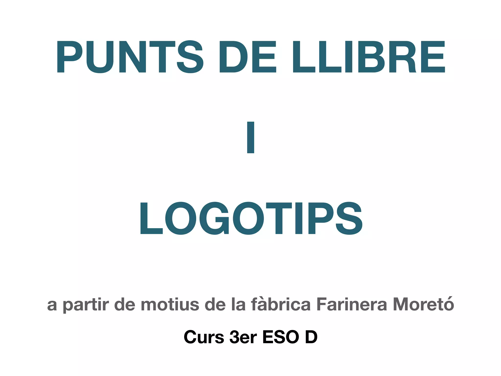 Punts de llibre i logotips farinera moreto | PDF