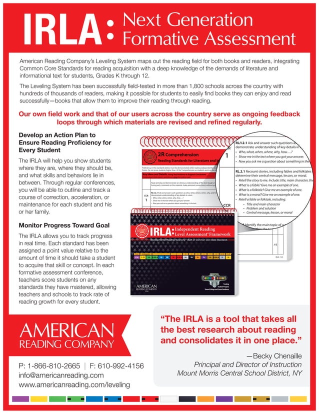 IRLA: Next Generation Formative Assessment | PDF | Standardized Testing ...
