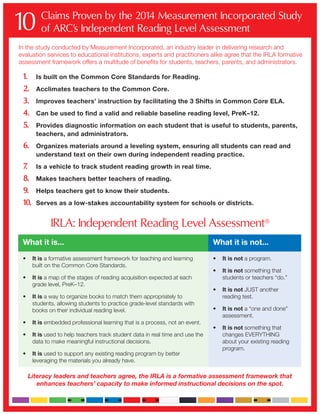 IRLA: Next Generation Formative Assessment | PDF | Standardized Testing ...