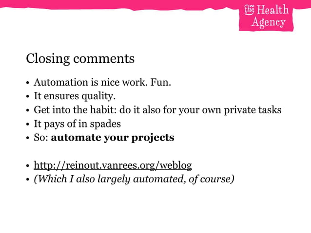 Practical project automation | PPT