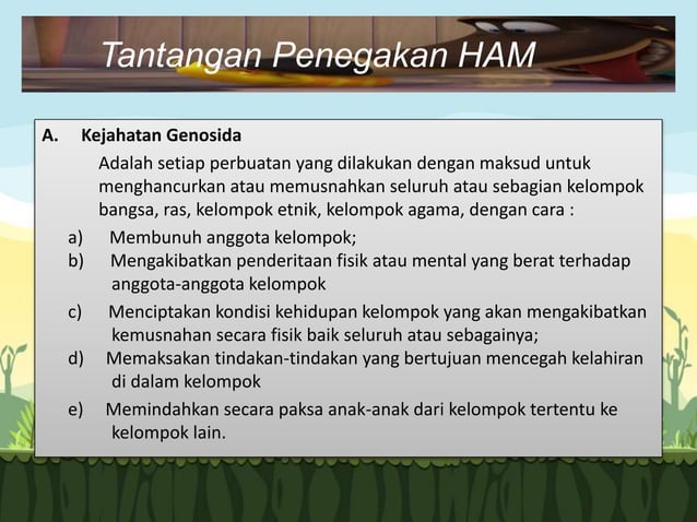 Hambatan dan Tantangan dalam penegakan HAM di Indonesia | PPTX
