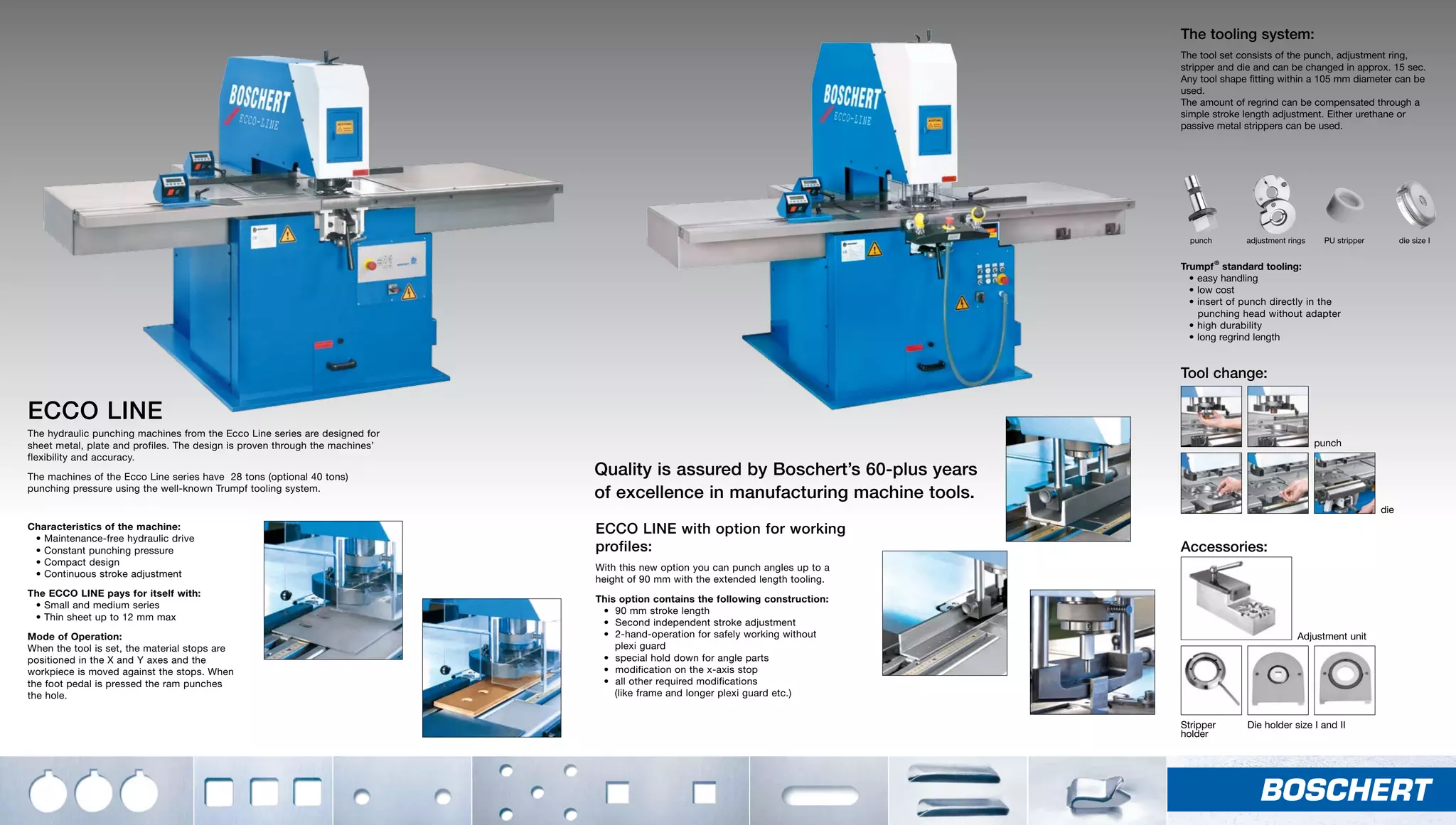 Punzonadora de torreta, Boschert manual Serie Ecco | PDF