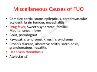 FEVER OF UNKNOWN ORIGIN (PUO)- APPROACH | PPT